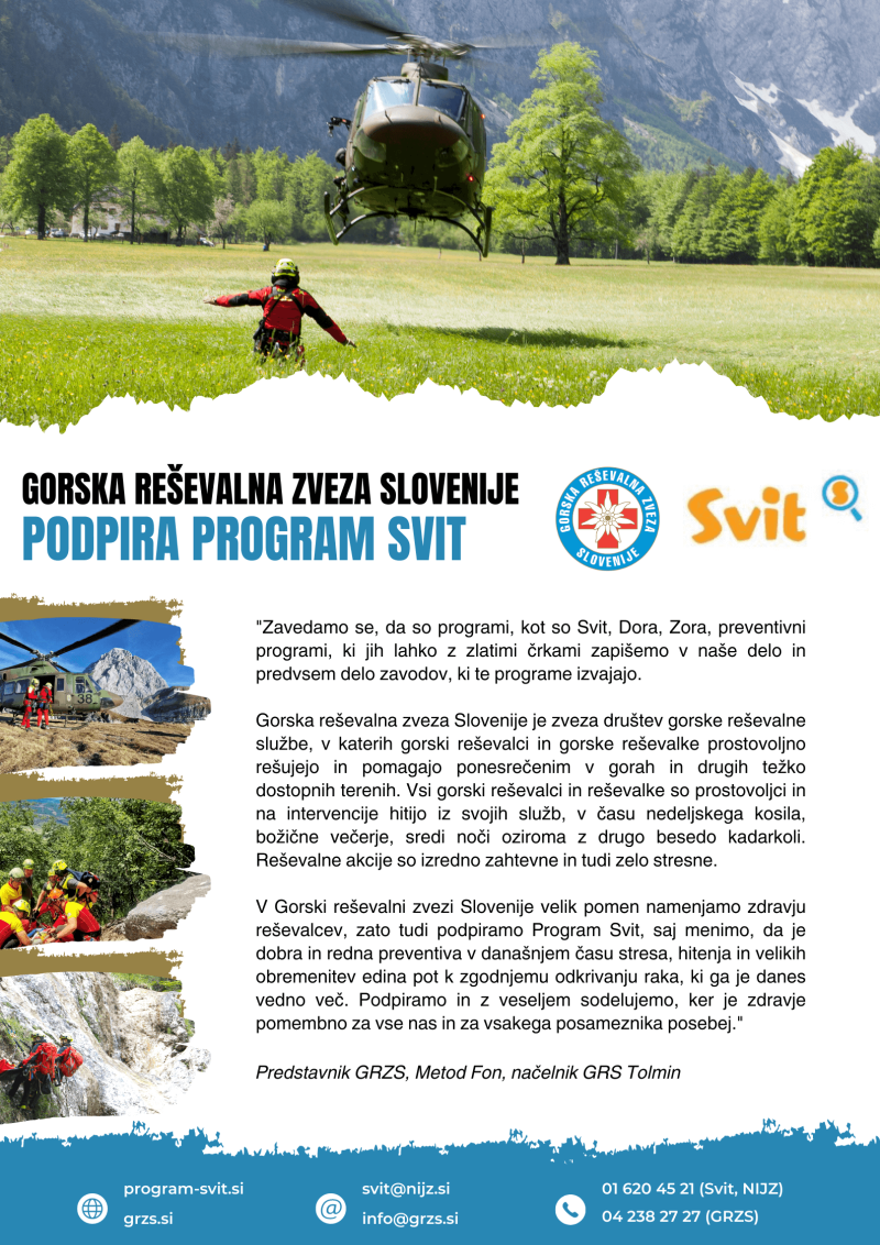 GRSZ Slovenije podpira program SVIT – Zdravstveni dom Tolmin